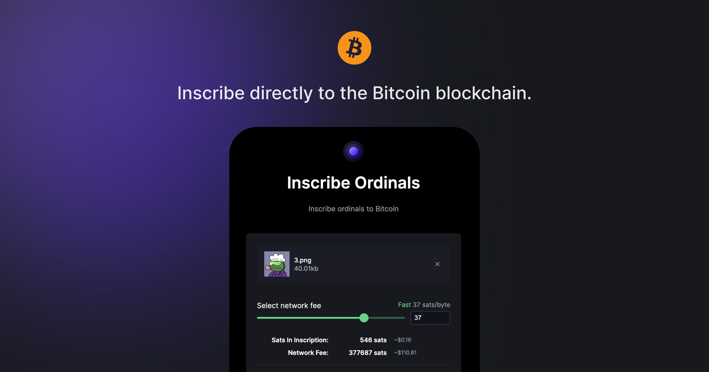 Ordinals Wallet | Inscribe